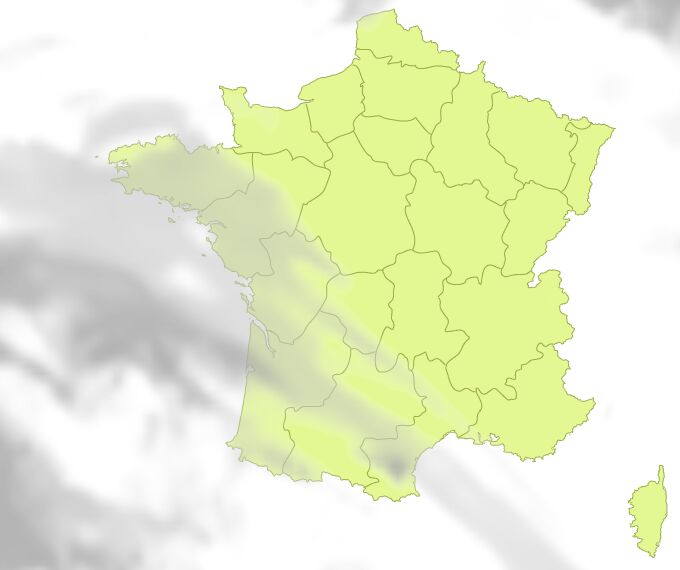 Cloud maps for France - Forecast.co.uk
